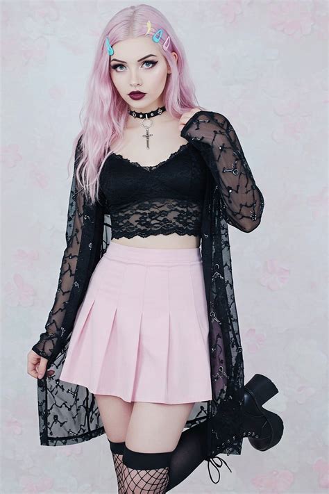 Pink Gothic Pastel Goth Style Pink Alternative Clothing Pastel Goth