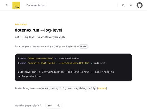 Dotenvx Run Log Level Dotenvx