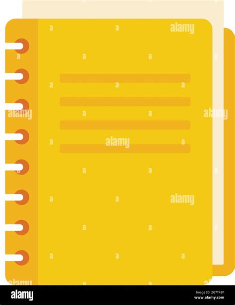 School Notebook Icon Flat Illustration Of School Notebook Vector Icon Isolated On White