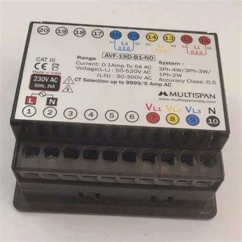 Multispan Vaf Meter 230v Ac Model Namenumber Avf 19d B1 N0 At Rs
