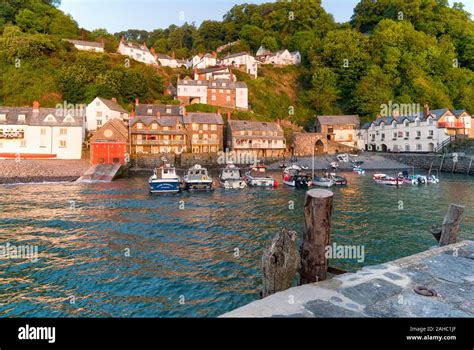 A View Of The Quaint Village Of Clovelly From The Harbour Wall With