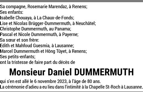Daniel Dummermuth Hommages