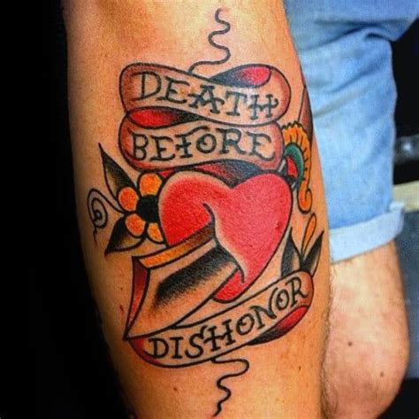 40 Death Before Dishonor Tattoo Designs For Men