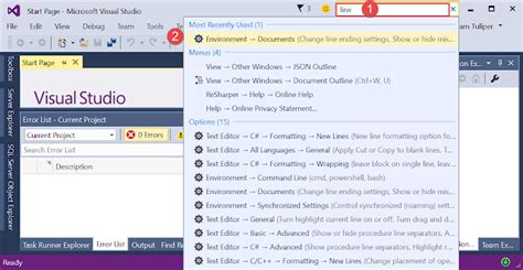 Adam Tuliper S Development Tips Stop Visual Studio From Complaining About Inconsistent Line