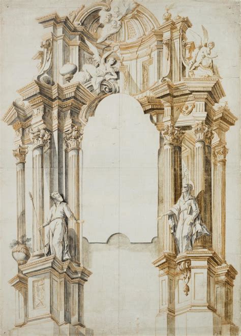 Bid Now Unknown 18th Alternative Design For A High Altar Around