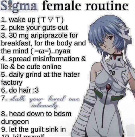 Sigma Female Routine Rdankmeme