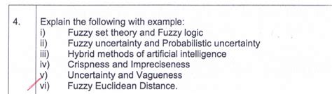 SOLVED C Explain The Following With Example I Fuzzy Set Theory And Fuzzy Logic Ii