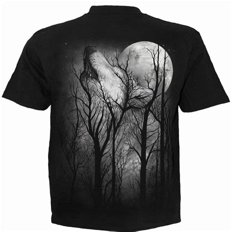 Forest Wolf T Shirt Black Spiral Usa