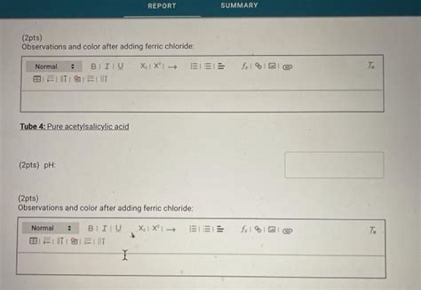 solved data and report submission aspirin synthesis 1pt
