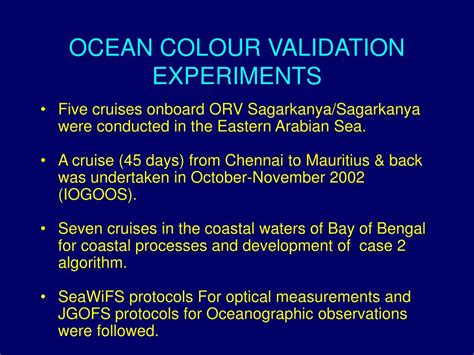 Ppt Status Of Current Ocean Colour Missions Powerpoint Presentation Id461547