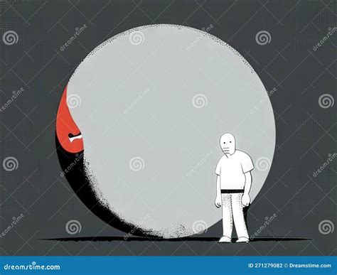 Pessimism A Glum Figure Stares Gloomily Ahead Weighed Down By The
