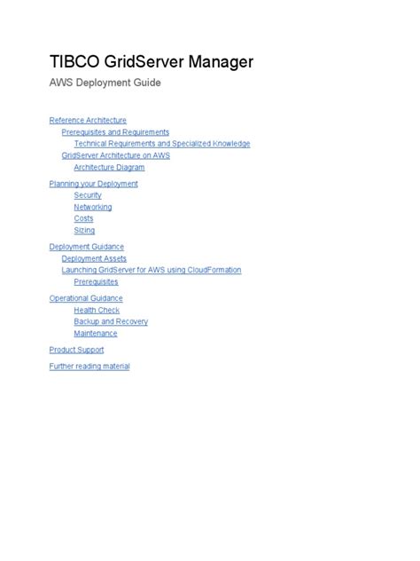 Tibco Gridserver Aws Deployment Guide Pdf
