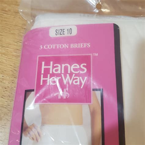 Vintage Hanes Her Way Womens White Panties Briefs Si… Gem