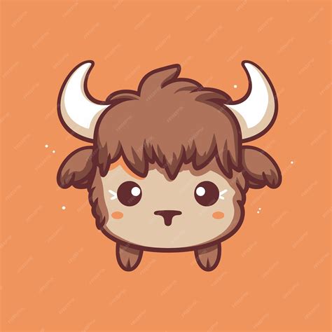 Premium Vector 99 041 Convertedcute Kawaii Buffalo Chibi Mascot Vector Cartoon Style