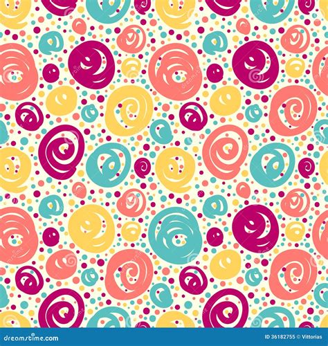 Seamless Pattern With Doodle Dots Stock Vector Illustration Of Decor Graphic