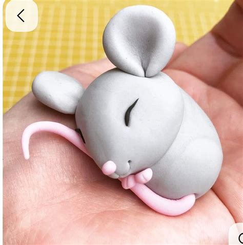 Air Dry Clay Projects Mouse Polymer Clay Mouse Fimo Mouse Fondant