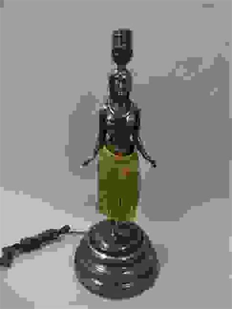 Vintage Metal Hula Girl Lamp W Skirt Auction