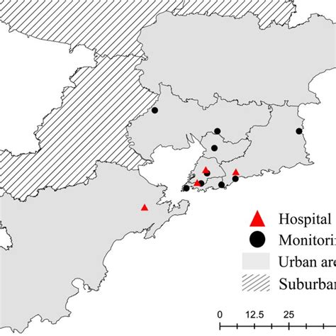 The Geographical Location Of Air Quality Monitoring Stations And