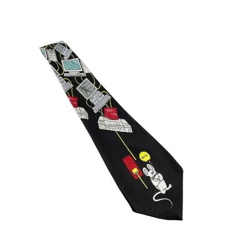 Renaissance Accessories Renaissance Desktop Computer Mouse Byte Tech Techy Geek Necktie Neck