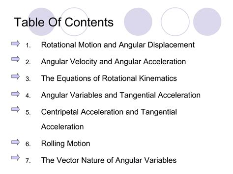 ch 8 rotational kinematics ppt physics science
