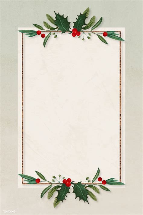 Download Premium Psd Image Of Blank Festive Rectangular Christmas Frame Vector By Ni