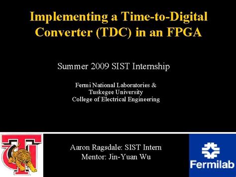 Implementing A TimetoDigital Converter TDC In An FPGA