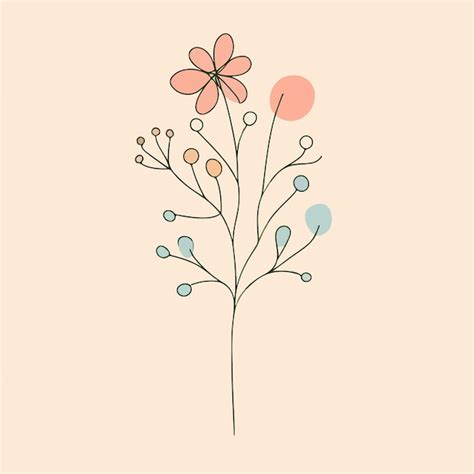 Vector One Line Art Of A Flower Premium Ai Generated Vector