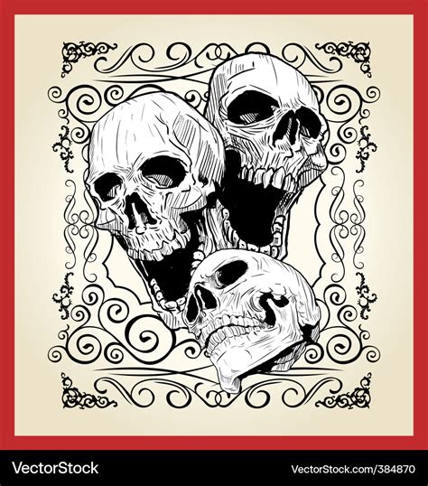 Skull Tattoo Royalty Free Vector Image Vectorstock