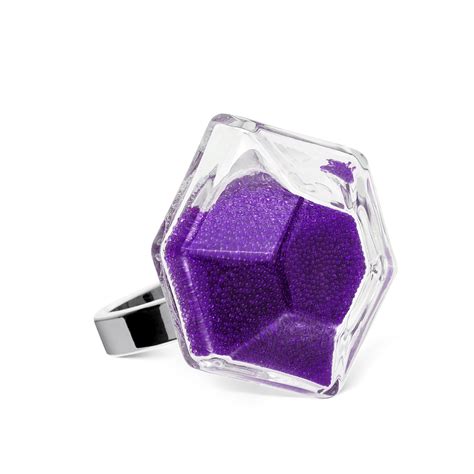 Glass Ring Energie Medium Billes Purple Pylones