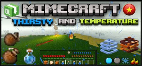 Thirsty и Temperature Bar Minecraft Addon