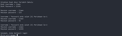 Program Login Username Dan Password By Mochammad Khaerul Ilman Medium