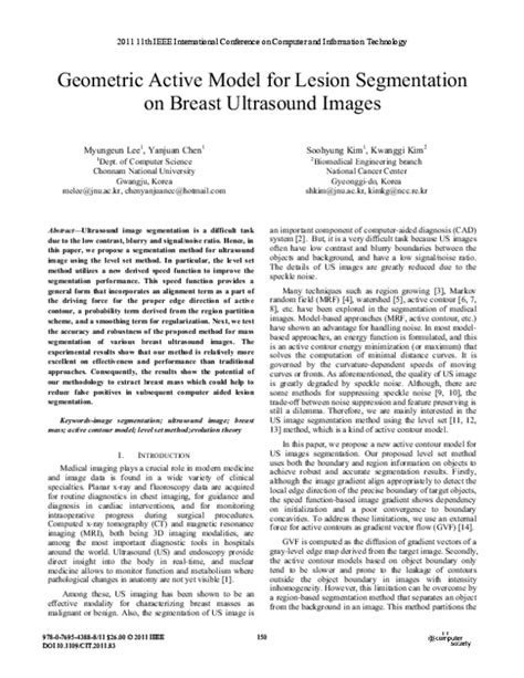 Geometric Active Model For Lesion Segmentation On Breast Ultrasound Images