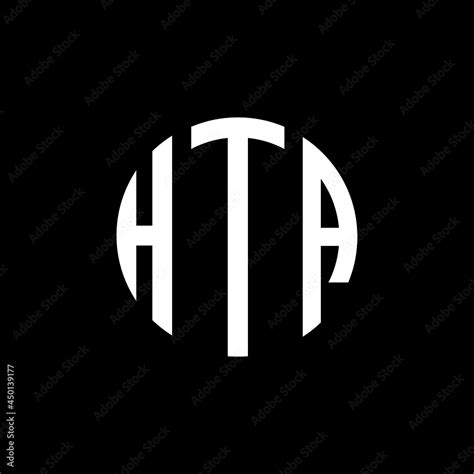 Hta Letter Logo Design Hta Modern Letter Logo With Black Background