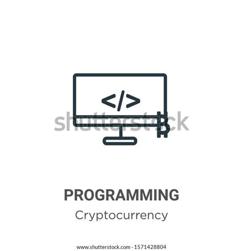 Programming Outline Vector Icon Thin Line Stock Vector Royalty Free
