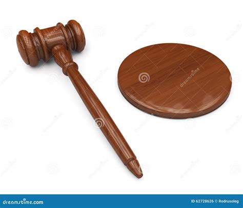 Marteau En Bois De Juge Et Conseil Sain Disolement Sur Le Fond Blanc