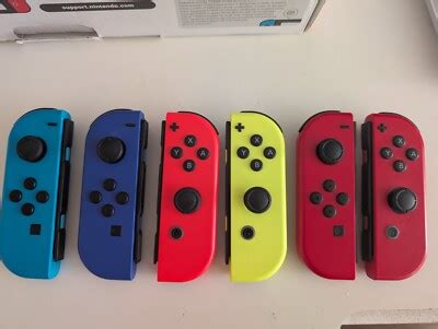 Official Nintendo Switch Joy Con Controller Blue Red Green Grey Left
