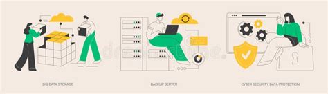 Data Backup Software Abstract Concept Vector Illustrations Stock Vector Illustration Of