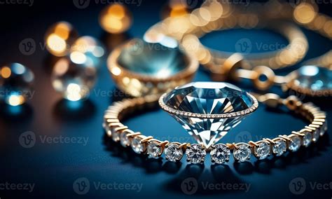 Ai Generated Diamond White Blue Red Green Yellow Diamonds Jewellery Design Luxury Diamonds