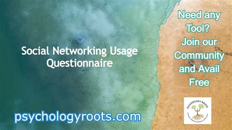 Social Networking Usage Questionnaire Urdu Psychology Roots