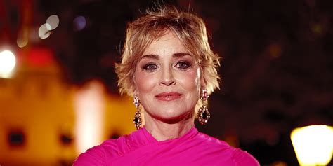 Sharon Stone Always Beautiful At Any Age As She Poses In Red Swimsuit