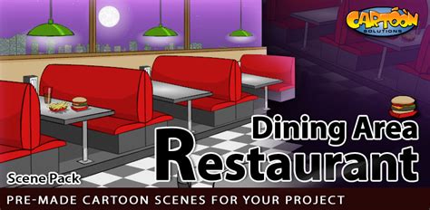 Restaurant Dining Area Cartoon Animatorscene Reallusion Content Store