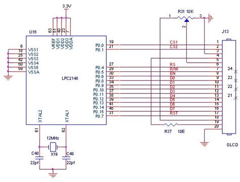 Circuit Diagram To Interface Glcd With Lpc2148