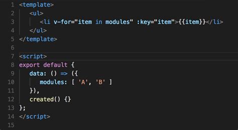 `module` As Alias In `v For` Breaks Code Highlighting · Issue 370
