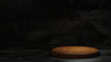 나무 연단은 천연 바위 브랜드 제품 전시회를 위한 받침대가 있습니다 3d 렌더링 0명에 대한 스톡 사진 및 기타 이미지 0명 거친 광고 Istock