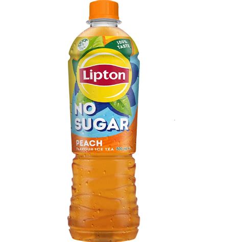 Lipton Ice Tea No Sugar Peach Tea Iced Tea Bottle 500ml Woolworths