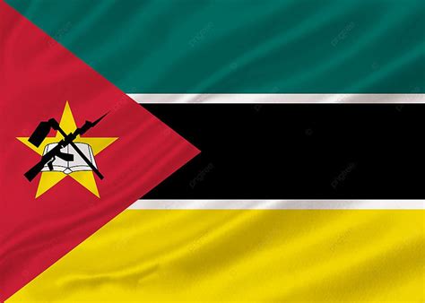 Waving Mozambique Flag Background Mozambique Flag Waving Flag
