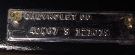 Help Identifying Spot Wields On 1963 Vin Tag Corvetteforum