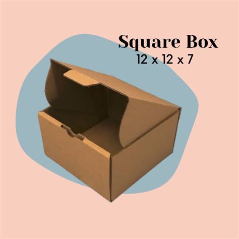 Jual Square Box Kardus Die Cut Karton Coklat Packaging 12x12x7 Kemasan Kotak Dus Kecil