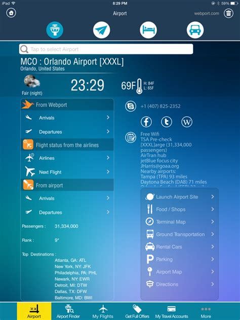Orlando Airport Flight Tracker Premium Hd Mco By Webport