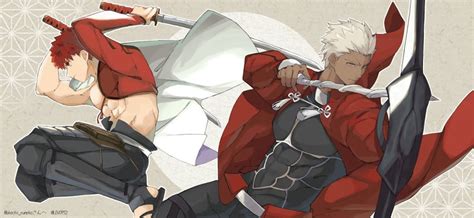 Emiya Shirou Archer And Senji Muramasa Fate Drawn By Kamigokuin